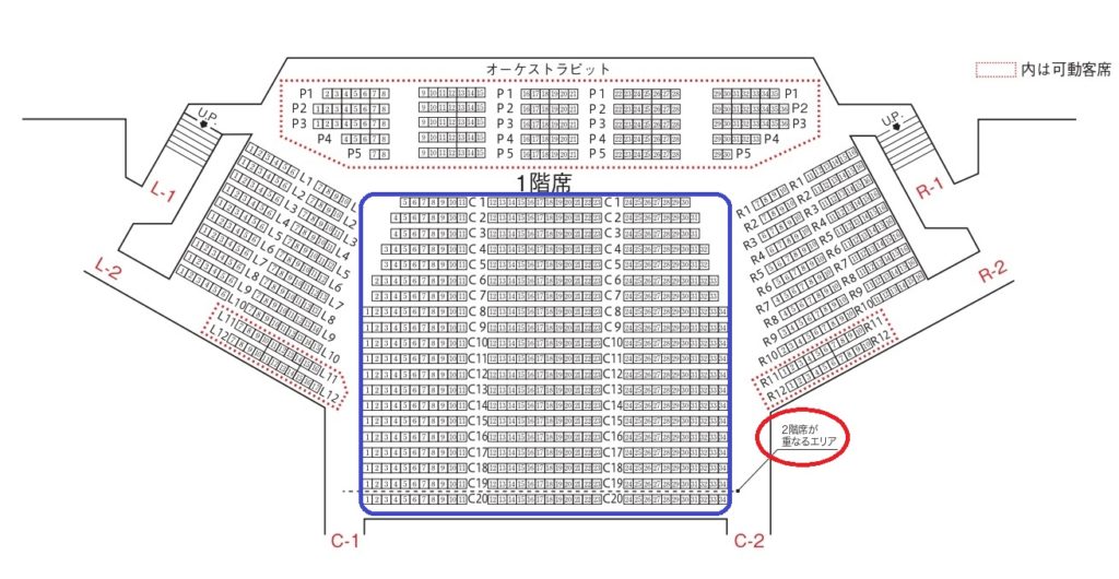 NHKホール座席表（東京）と見え方は？2階3階でも見える？ | 座席ウォッチャー